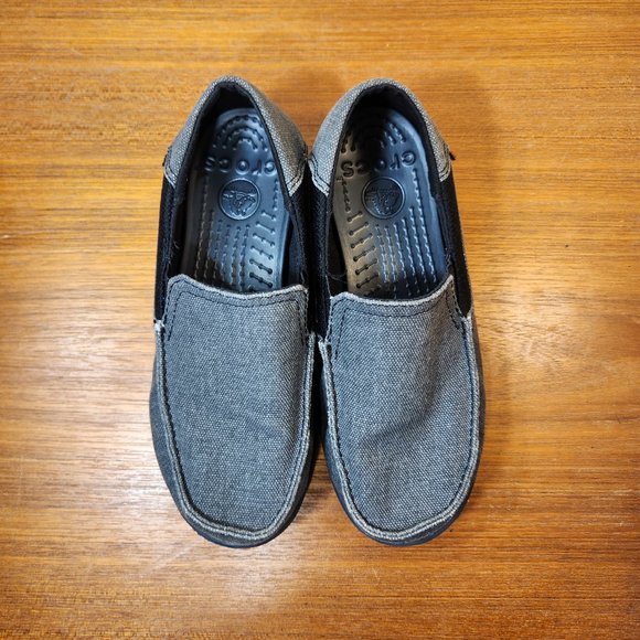 CROCS | Shoes | Crocs Kids Gray Canvas Classic Loafer J 2 | Poshmark